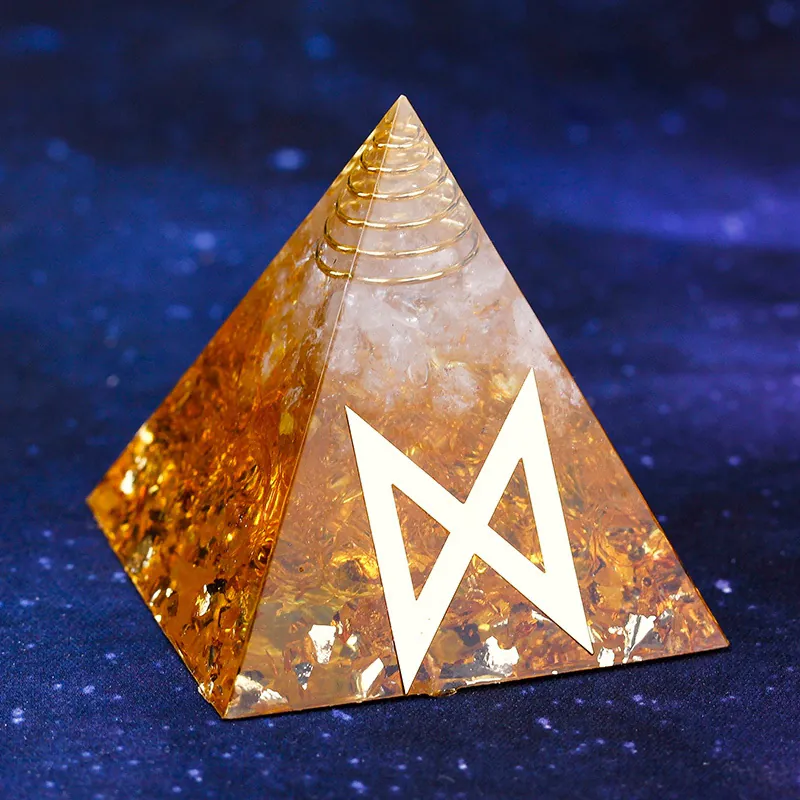 Rune Pyramid, Orgonite Pyramid Crystal Energy