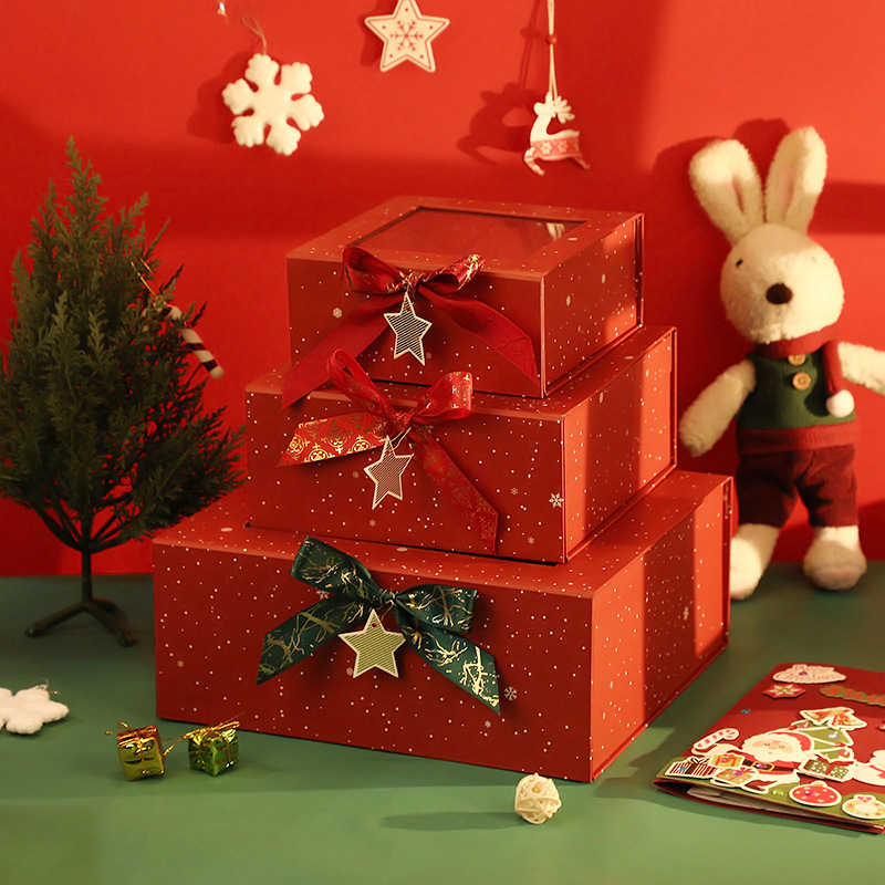 Christmas Flip Ribbon Gift Boxes(5-pack) For Christmas Outfits ...