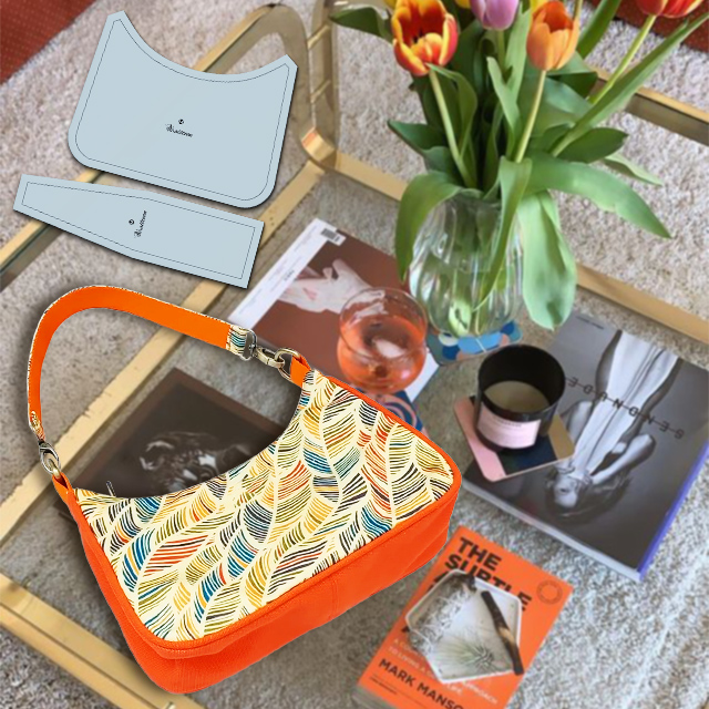 Fashion Shoulder Bag Sewing Template - Instructions Included