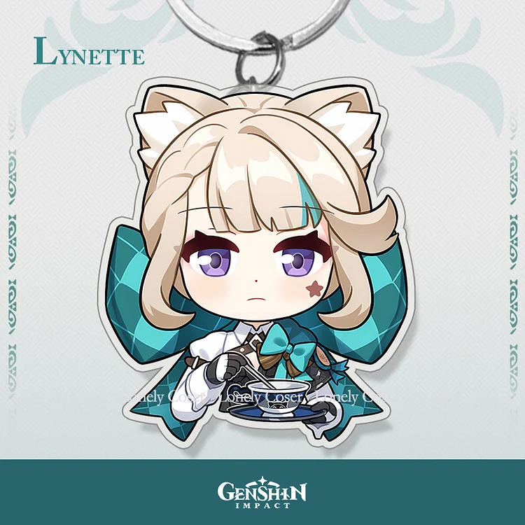 Lynette Lyney Keychain Clorinde Freminet Wriothesley Genshin Impact