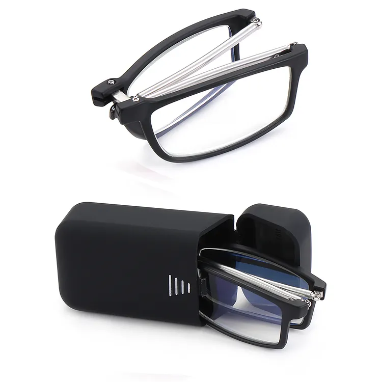 Portable Anti Blue Light Folding Reading Glasses With Case Men Women ...