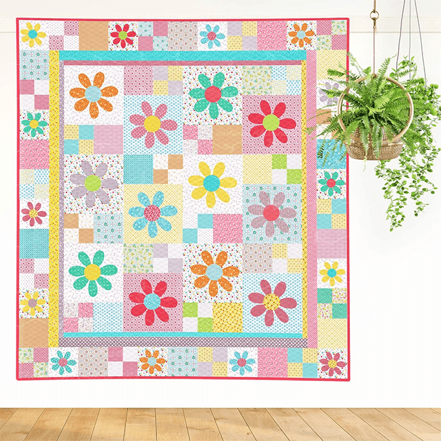 Vintage Daisies Quilt Sewing Templates - With Instructions