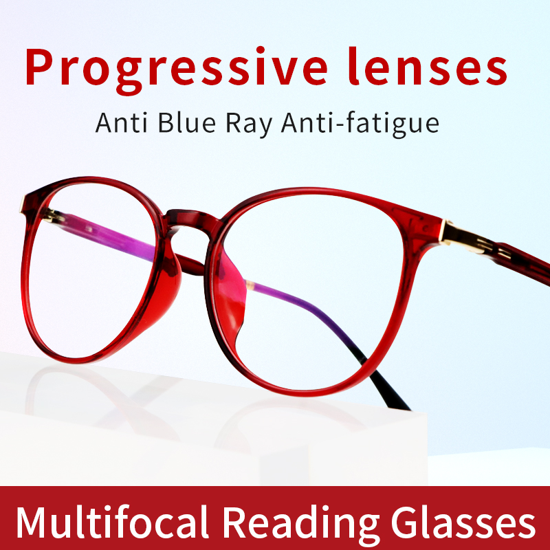 Progressive Blue Light Blocking Reading Glasses Women, Multifocal ...