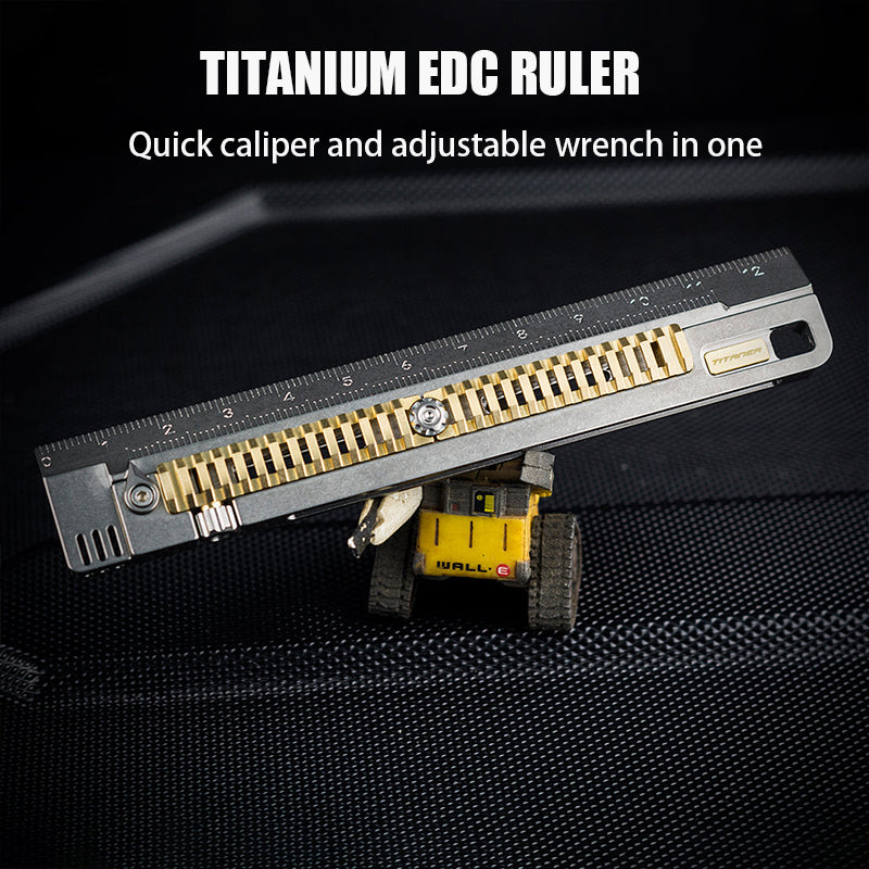 Titanium Alloy EDC Ruler, Quick Caliper And Adjustable Wrench In One ...