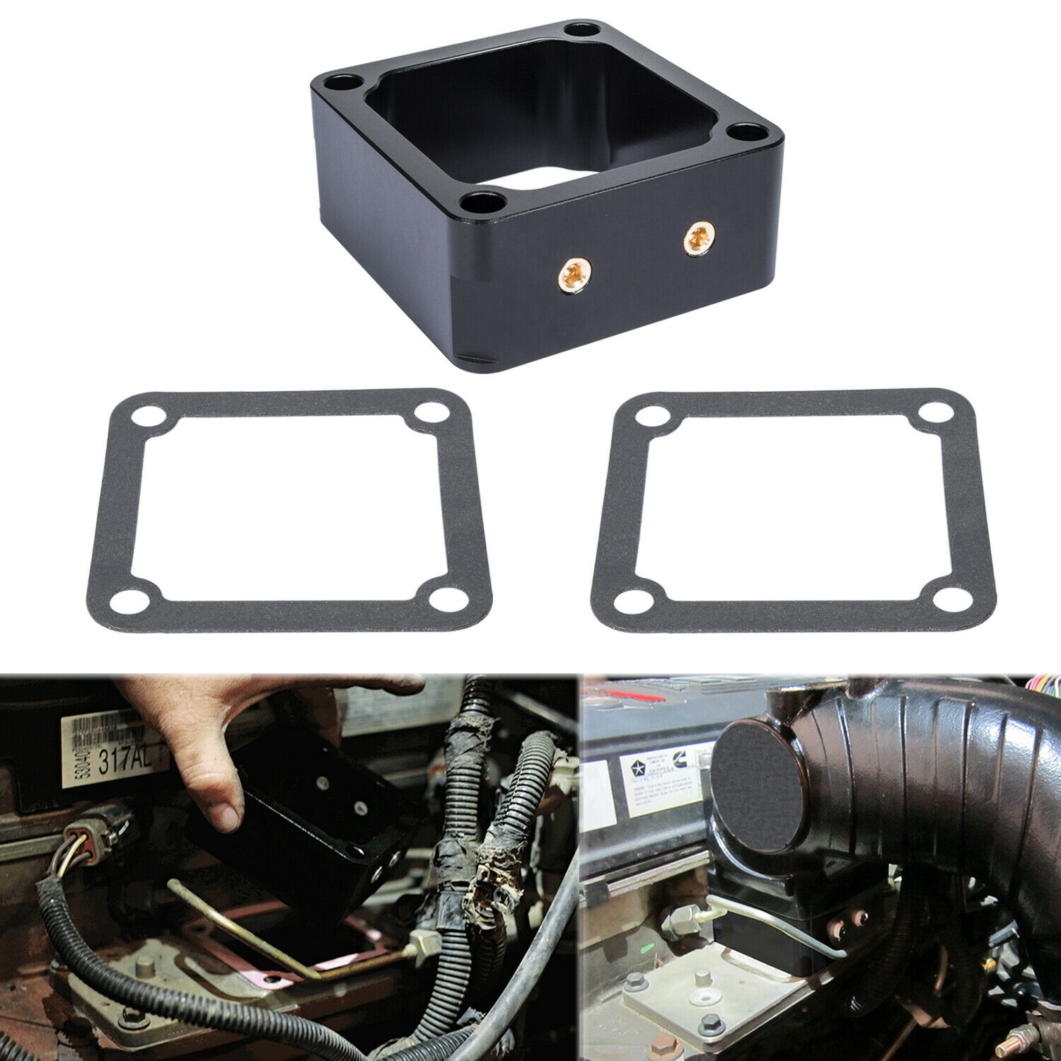 Intake Grid Heater Delete Spacer for 1998.5-2007 Dodge Ram 5.9L Cummins ...