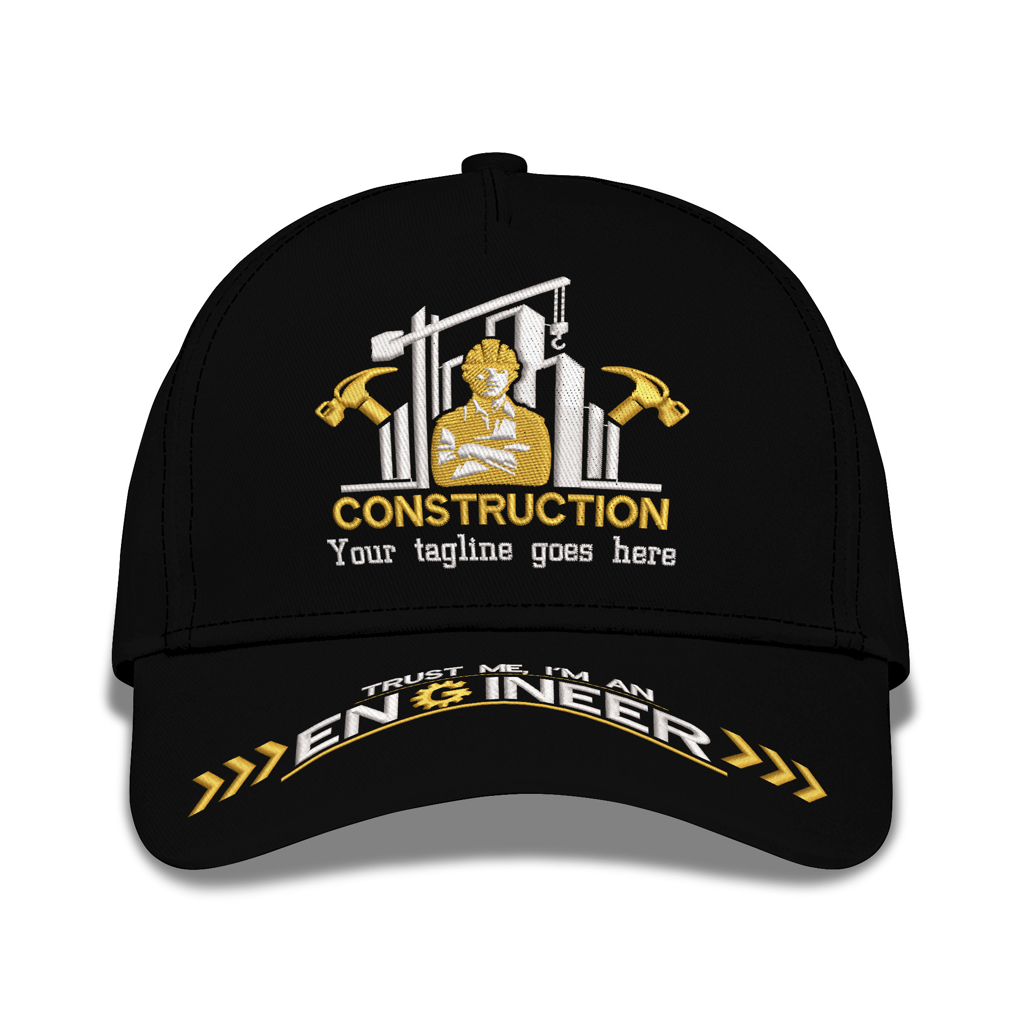 Construction Engineer Custom Embroidery Cap Construction Workers Hat
