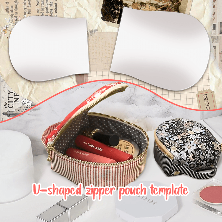 U-shaped Zipper Pouch Template(With Instructions)