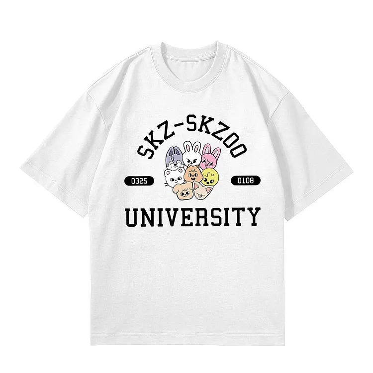 Stray Kids Skzoo University Cute Printed T-shirt
