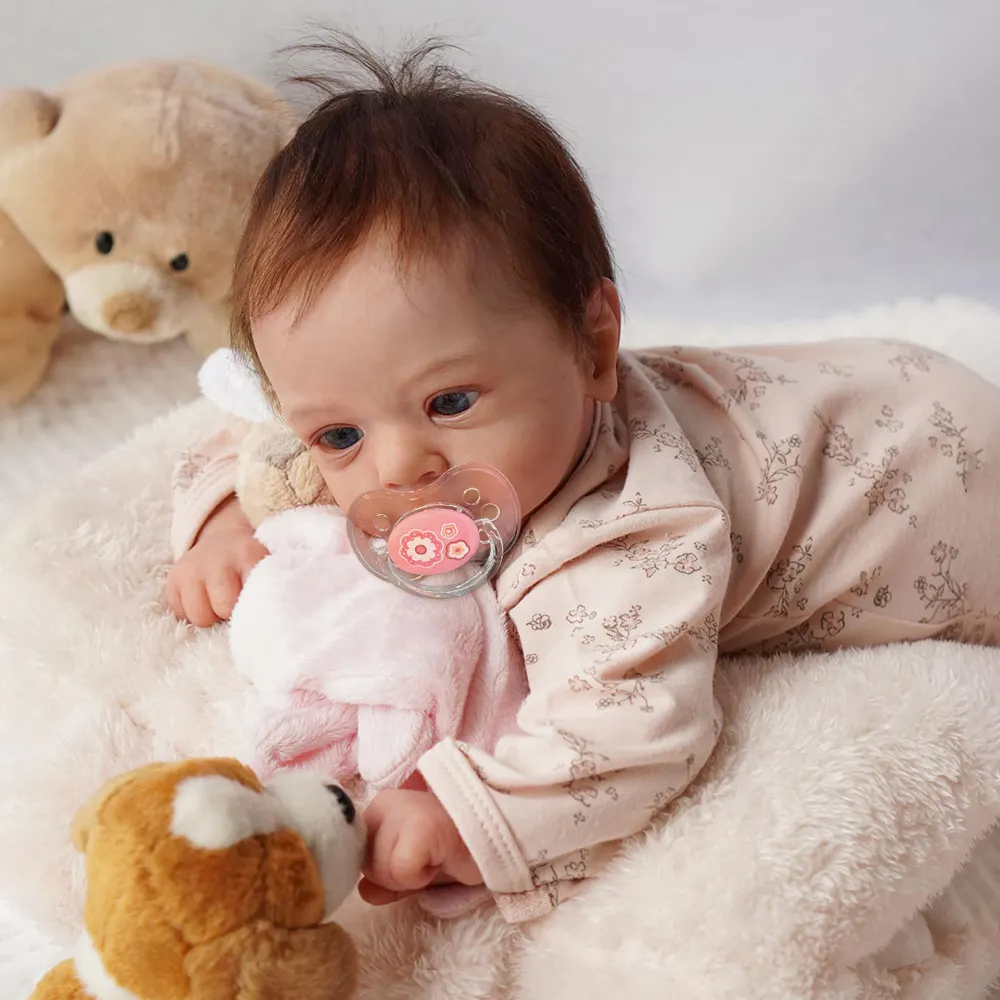 18" Realistic And Cute Reborn Baby Girl Opened Her Eyes With Bright ...
