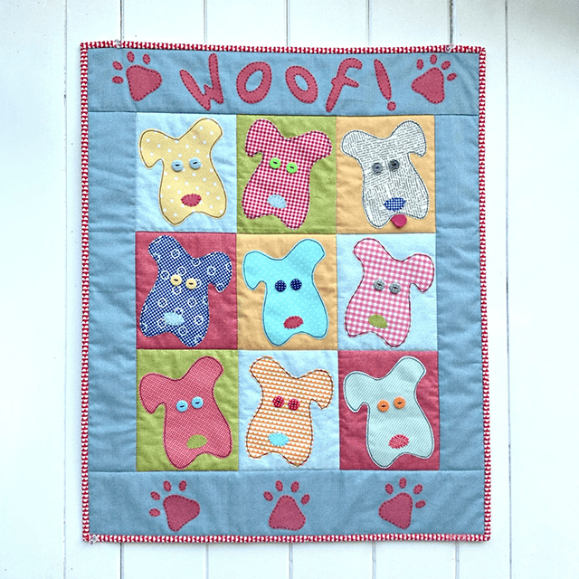 Woof Patchwork Quilt Sewing Template Set - With Instructions