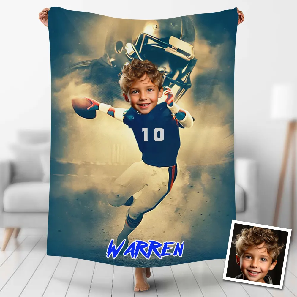 Custom Blankets Personalized American Football Sporter Nfl Blanket