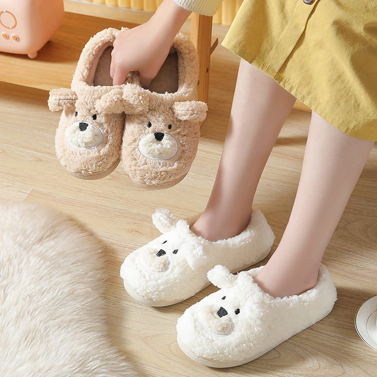 Home indoor warm tow soft rabbit cartoon slippers cotton