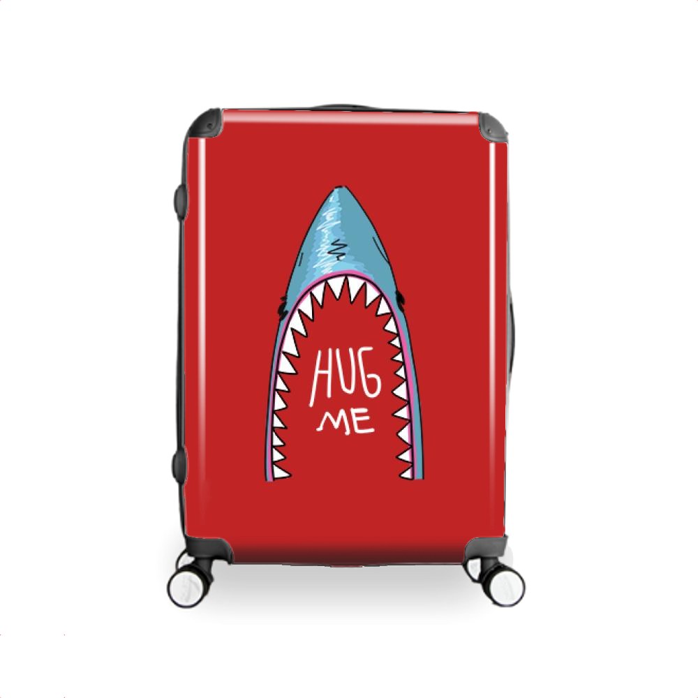 Shark Death Hug Me, Jaws Hardside Luggage