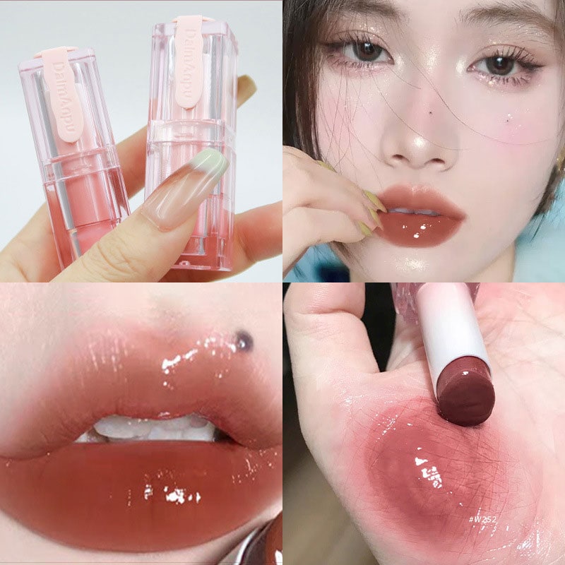 Yickyue Mirror Water Light Lipstick Girl Mirror Water Light DuDu Lip ...