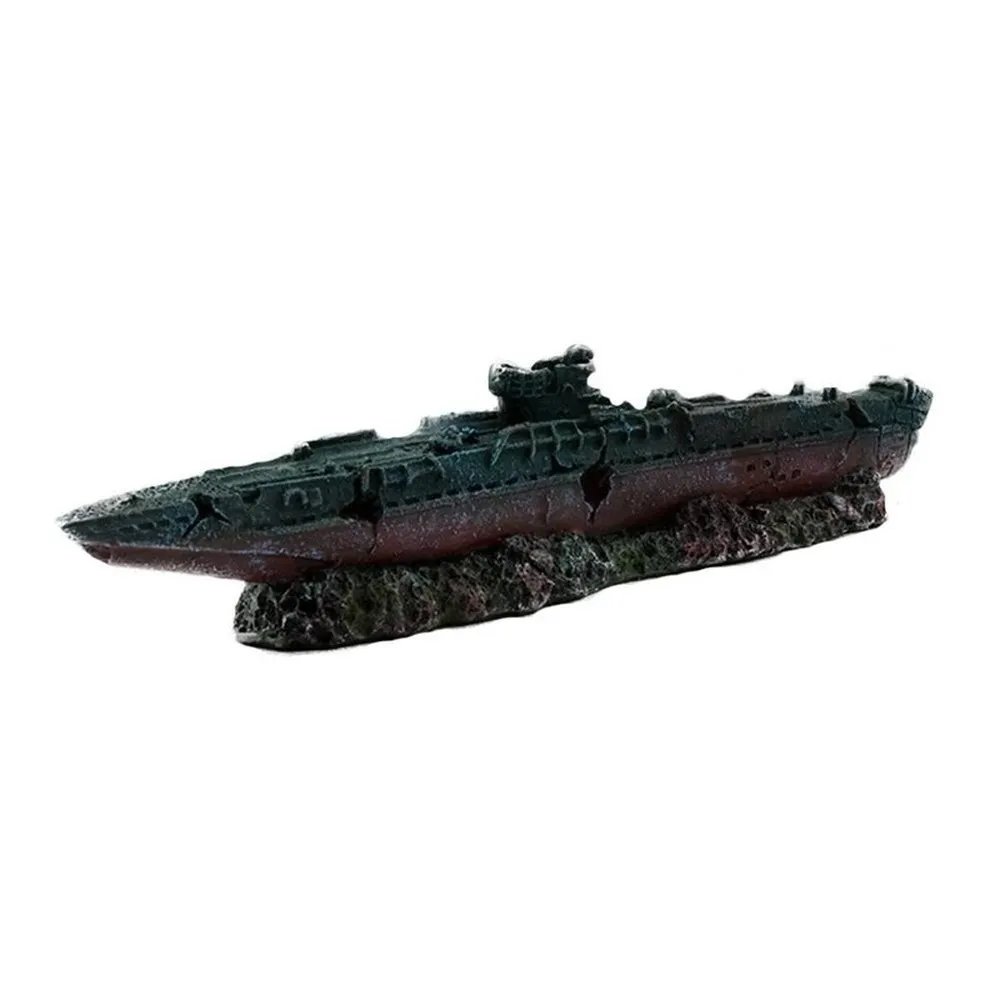 Churchf Fish Tank Landscaping Simulation Resin Shipwreck Warship ...