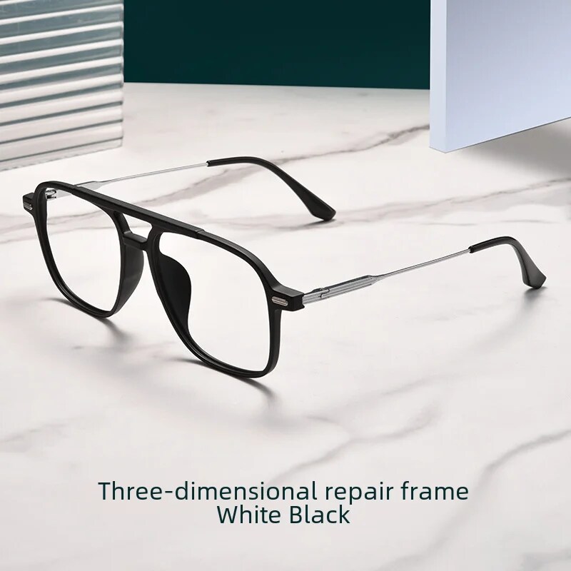 B98008f Retro Double-bridge Ultra-light Myopia Glasses Men Pure ...