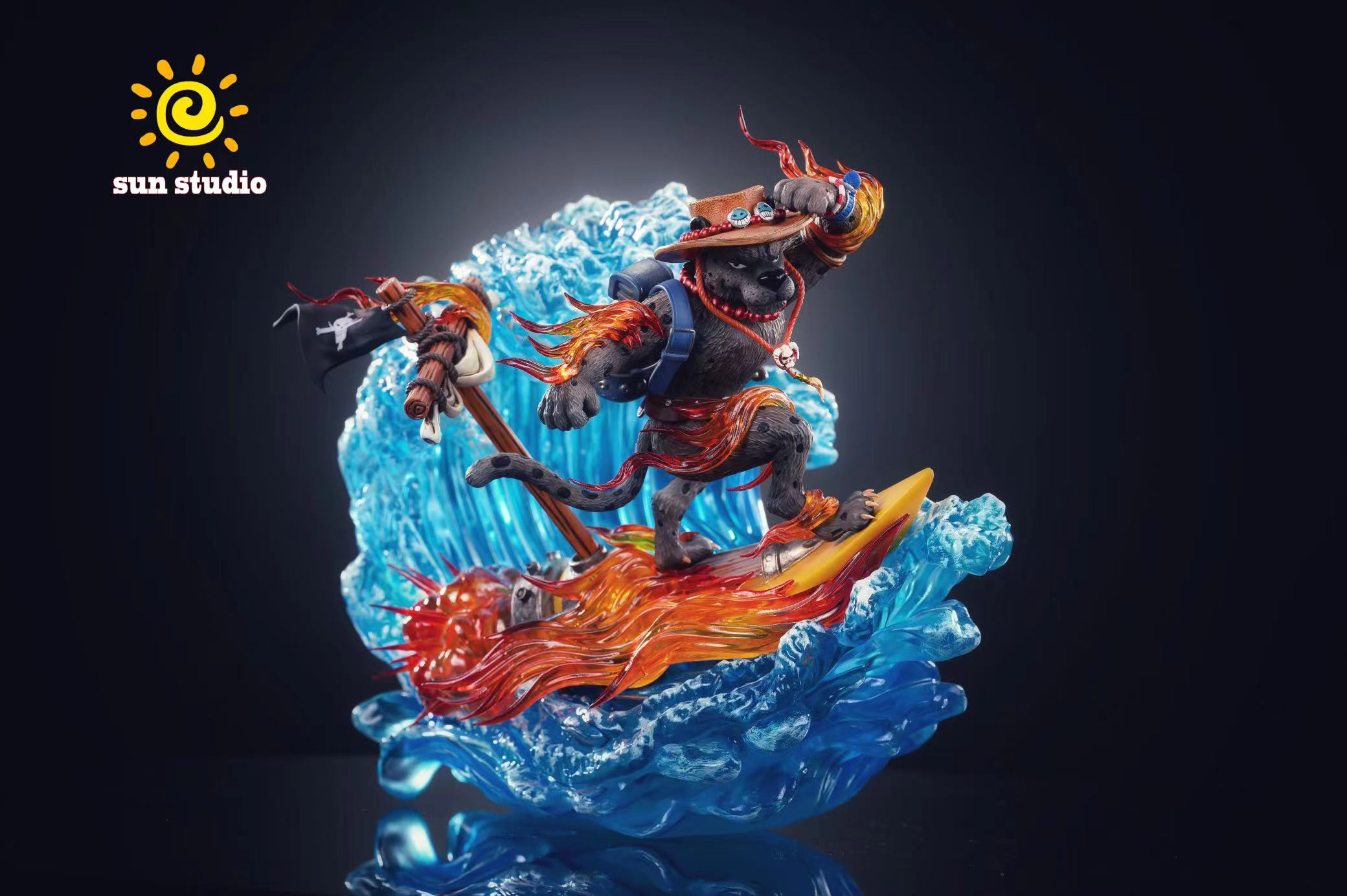 Animals Series Black Panther Portgas D. Ace - ONE PIECE Resin Statue ...