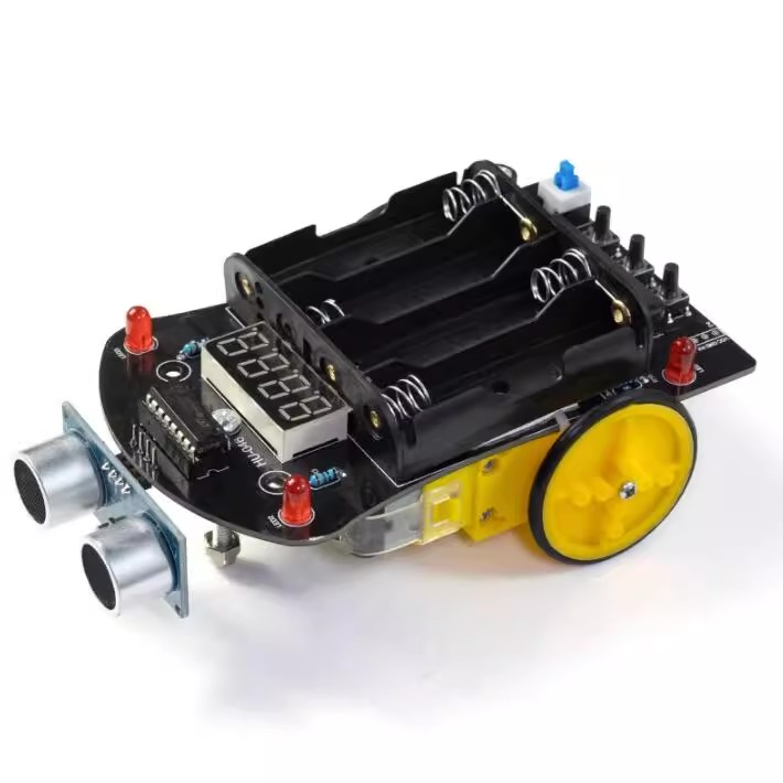 Microcontroller intelligent car ultrasonic obstacle avoidance car ...