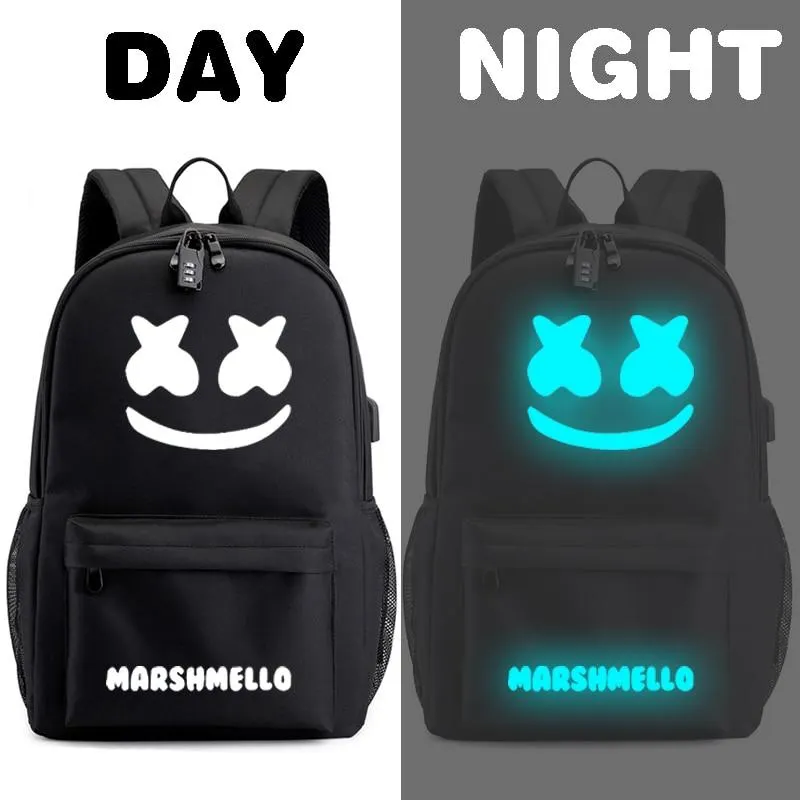 Luminous Backpack Multifunctional USB Charging Anti-theft Bag