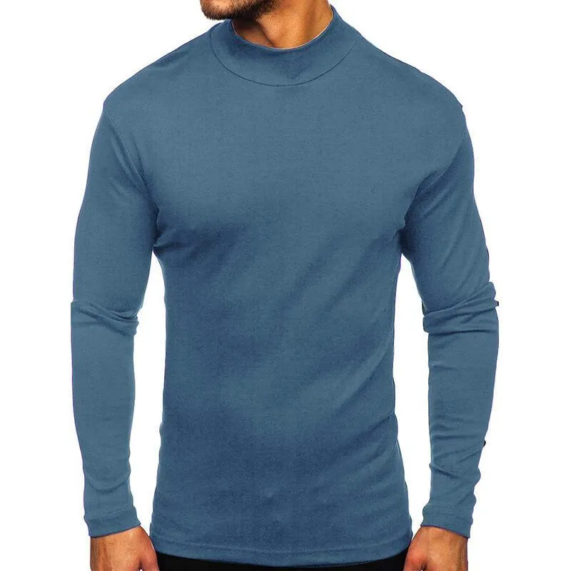 Men's Soft Thick Fabric Basic Shirts Long Sleeve T-Shirts