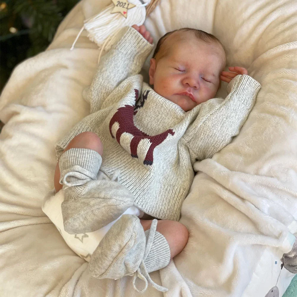 "Heartbeat" 20'' Reborn Sleeping Weighted Newborn Baby Boy Doll ...