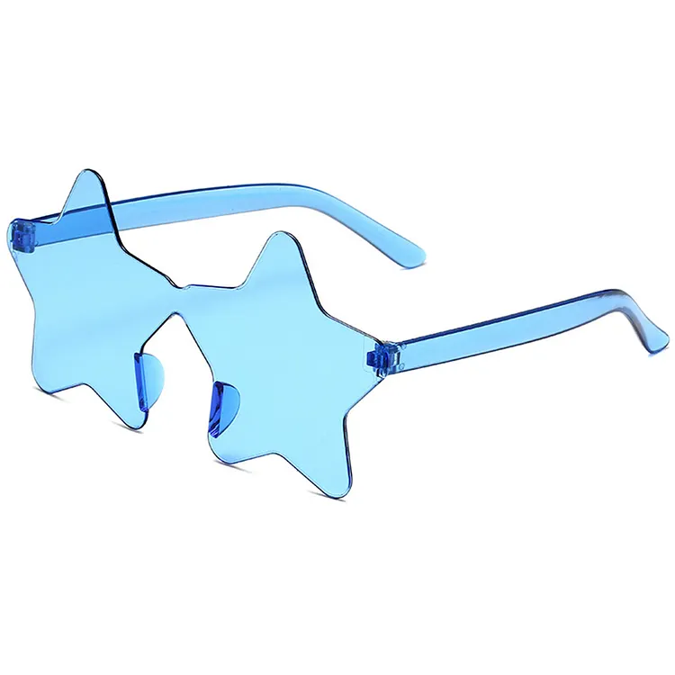 KLASSNUM 2024 Funny Xmas Party Sunglasses Frameless Star Shaped Women's ...