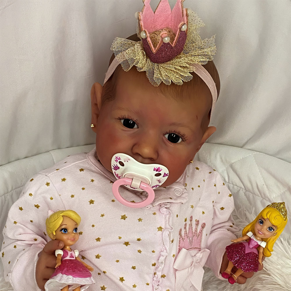 [Black Reborn Baby Dolls] Handmade African American 12'' Candida ...