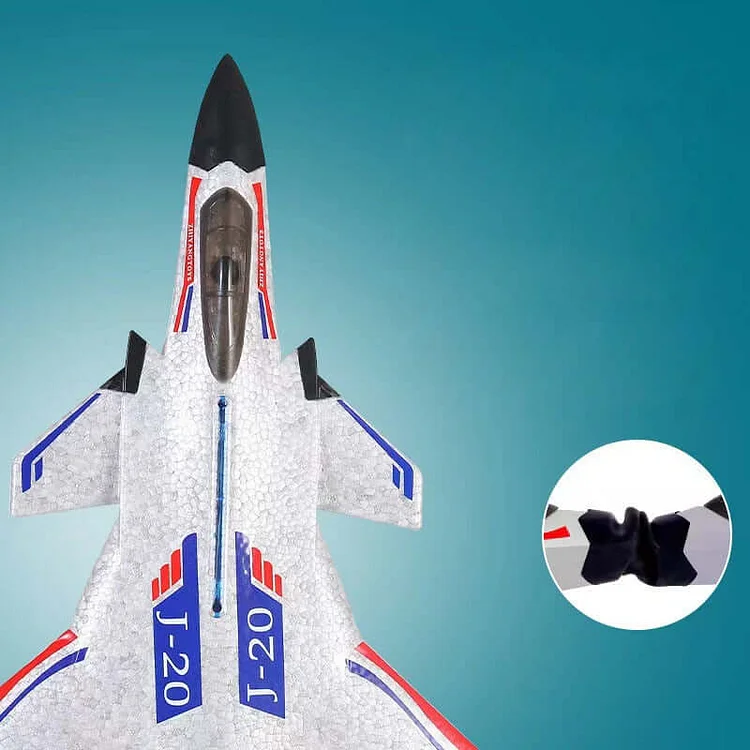 2.4GHz J20 RC Fighter Jet with Cool Lights - Remote Control Fixed-Wing ...