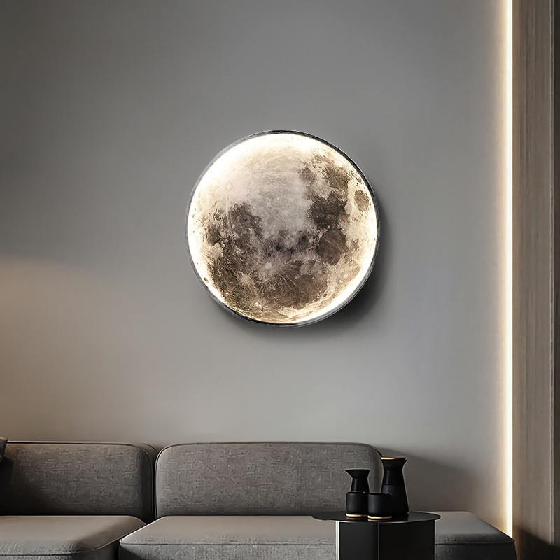 Modern Moon Wall Lamp LED Decorative Painting