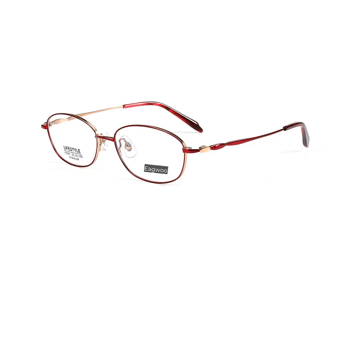 Pure Titanium Eyeglasses Women Glasses Designed Full Rim Red Spectacle ...