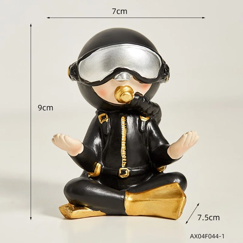 Nordic Diver Pen Holder Resin Figure Figurine Modern Home Decoration ...