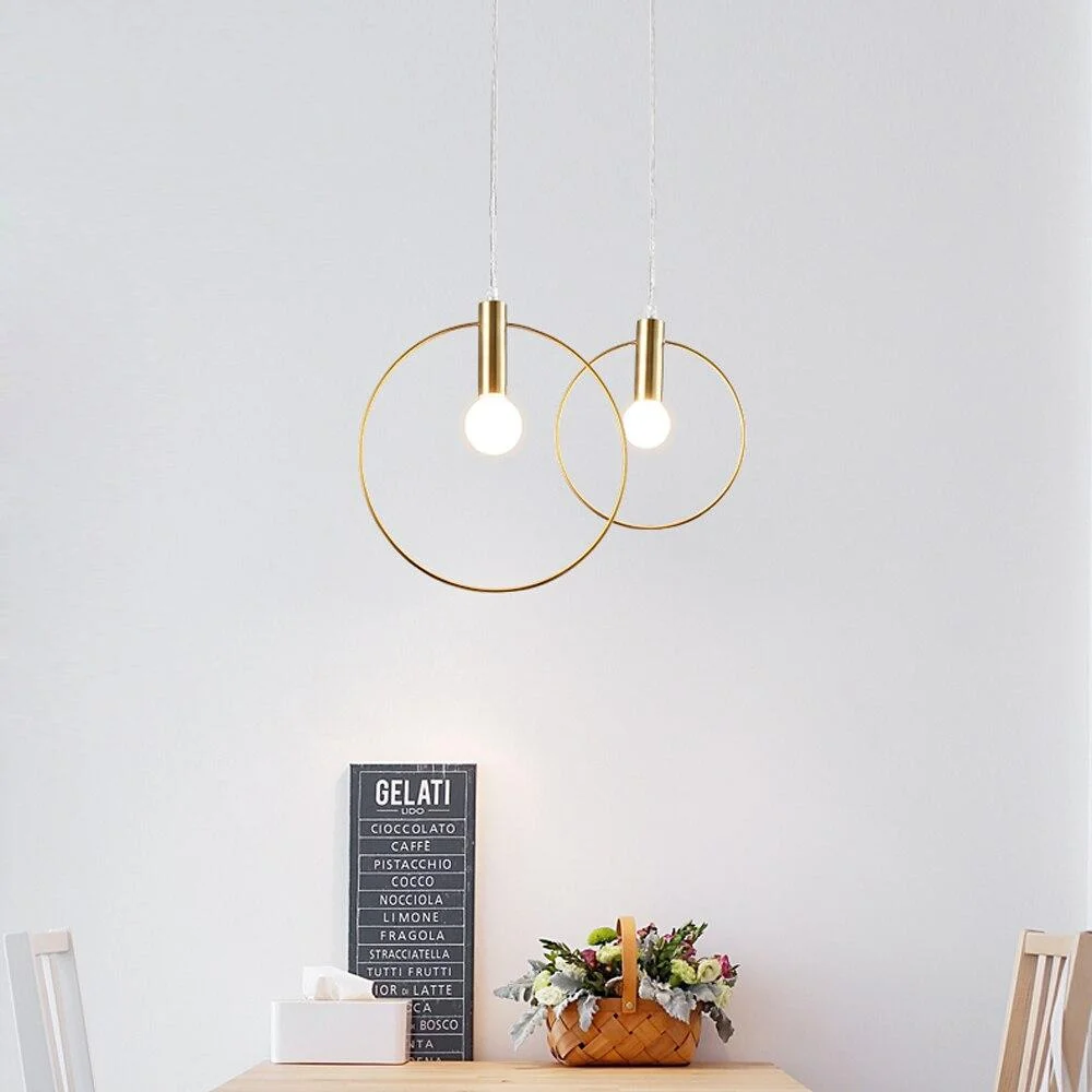 Nordic Circular Ring Pendant Lights Modern Handlamp For Restaurant ...