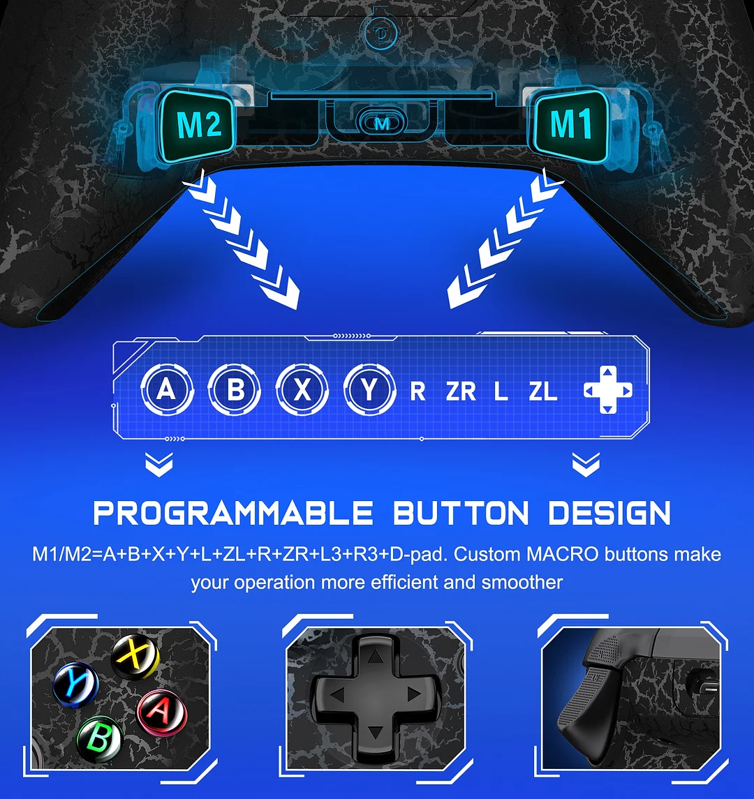 DinoFire The pro controller Wireless Switch Controller for Nintendo ...