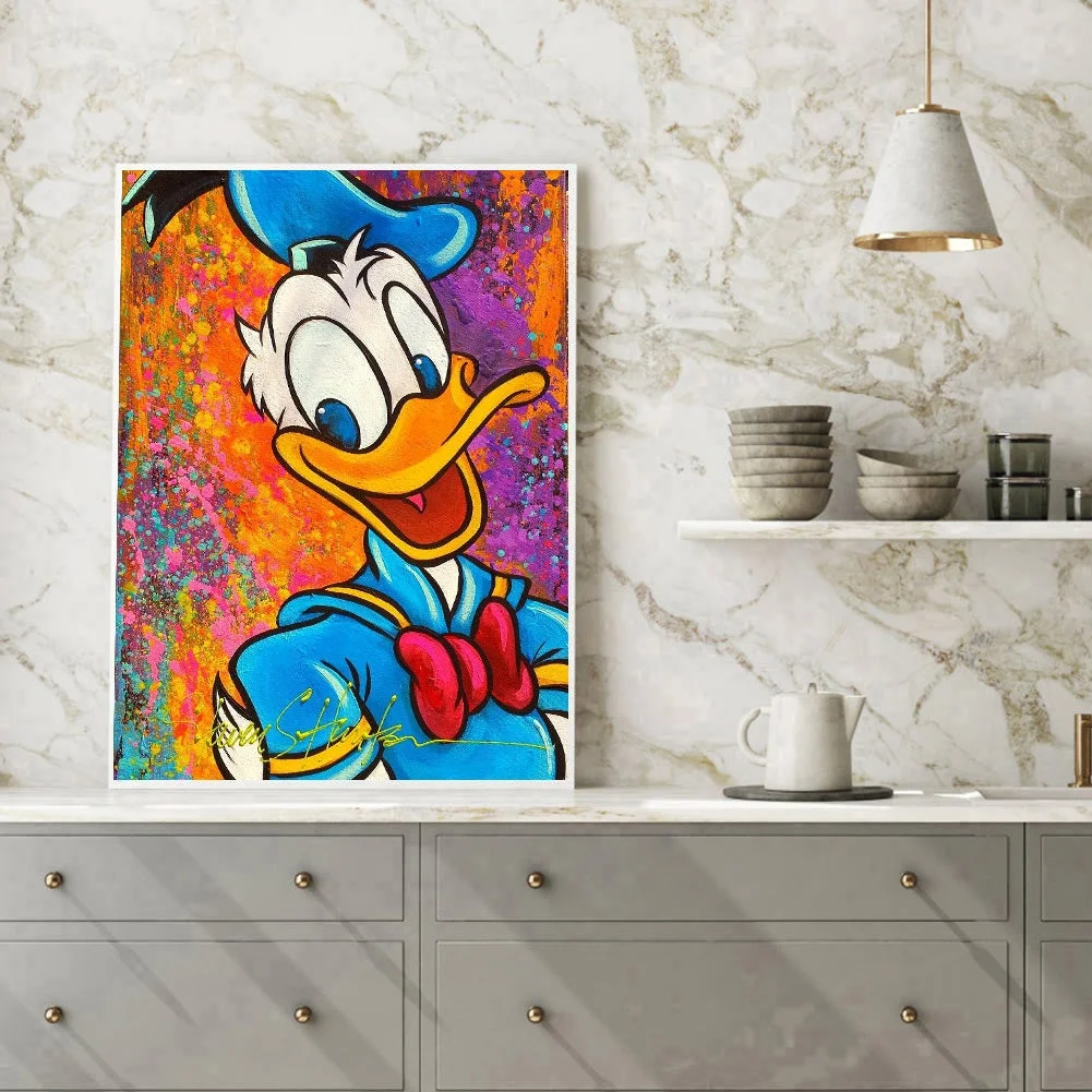 Donald Duck Cartoon (canvas) full round or square drill diamond painting