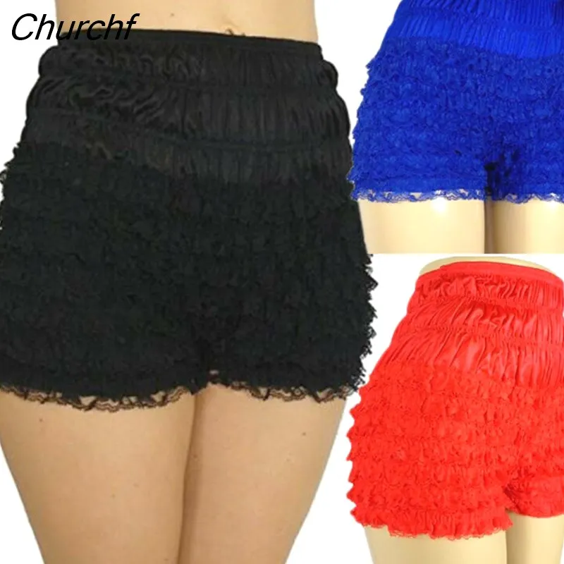 Churchf Women Ladies Solid Lace Frilly Ruffle Knicker Underwear Short ...