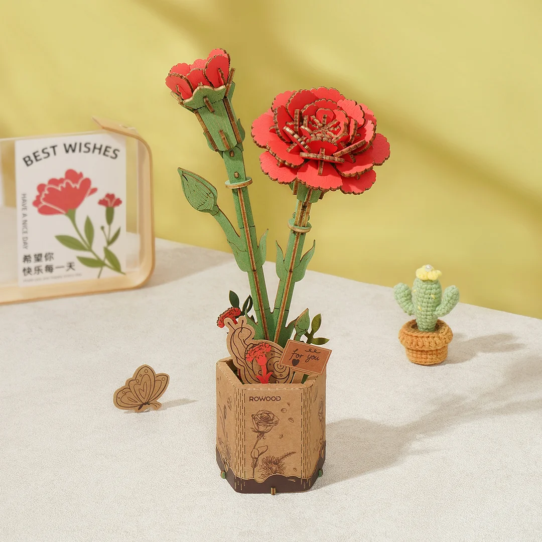 Rowood DIY Wooden Flower Bouquet 3D Wooden Puzzle | ROKR