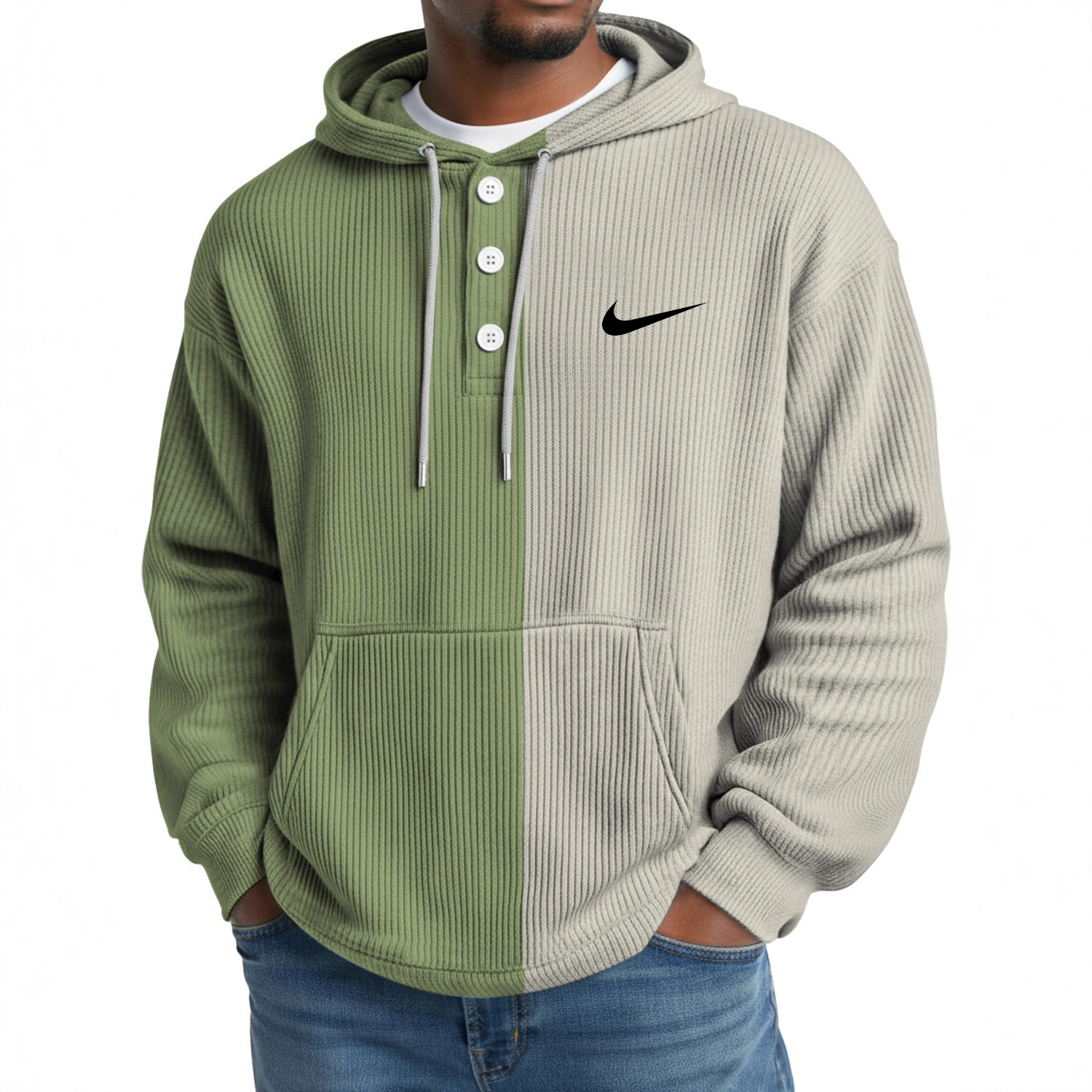 Men's Trendy Cool Color-Blocked Hoodie With Large Pockets