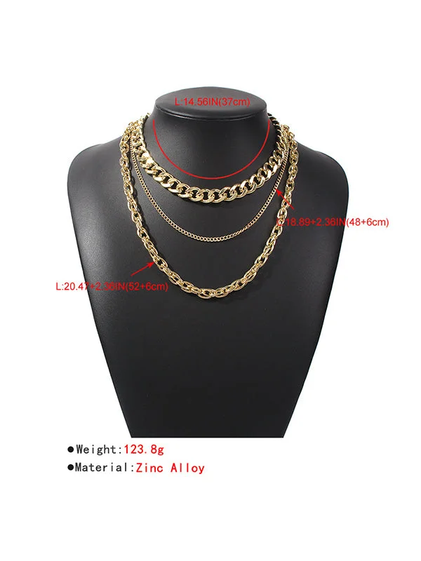 Original Cool Multi-Layered Chains Necklace