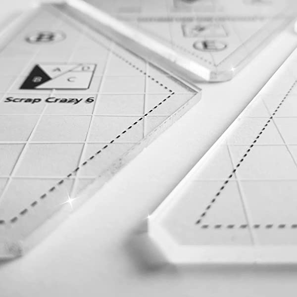 HJW 4 Pack Quilting Template Sewing Machine Ruler, Hand Patchwork Ruler ...