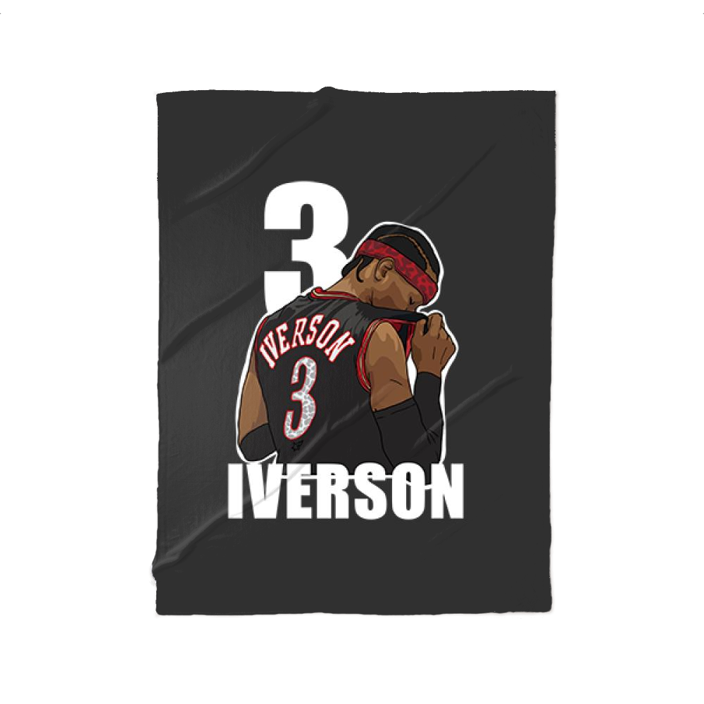 Number 3 Allen Iverson, Basketball Fleece Blanket