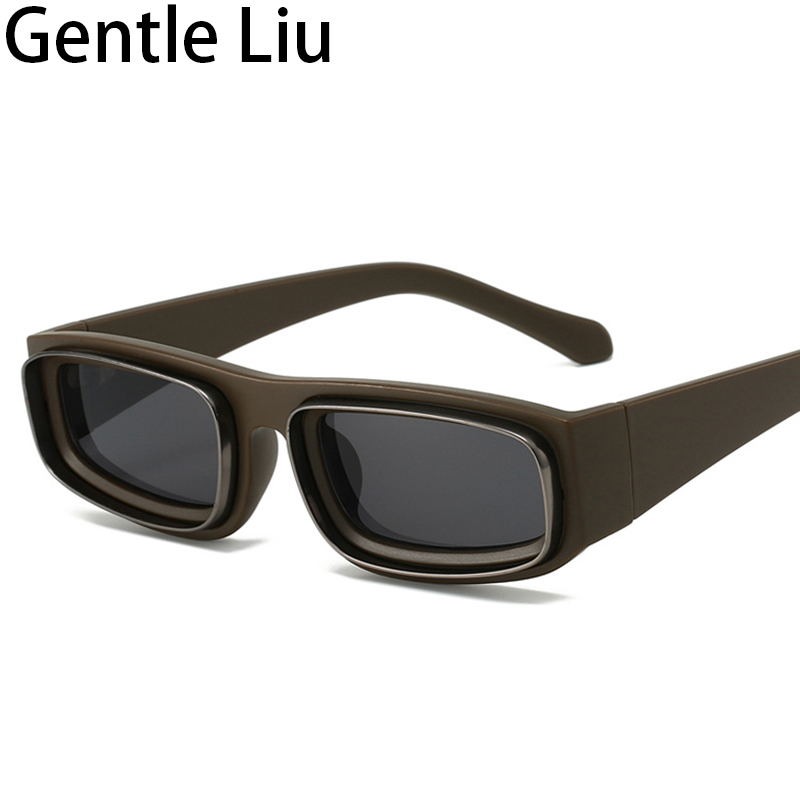 Small Rectangle Sunglasses Men 2024 Luxury Brand Vintage Low Square ...