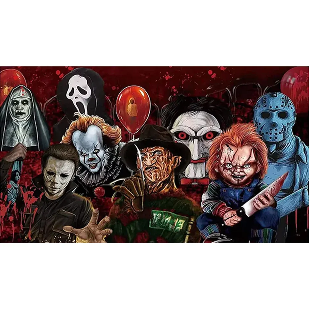Halloween Scary Characters (canvas) full round or square drill diamond ...