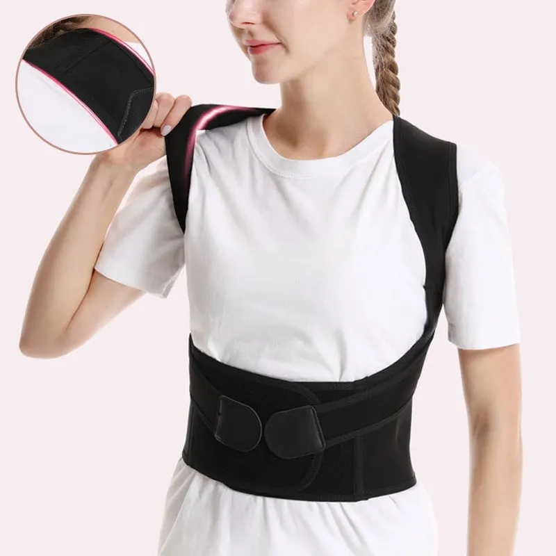 🔥Fully Adjustable Straightener Upper Spine Support Back Brace Posture ...