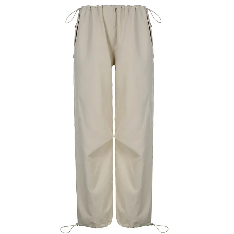 STREET WIDE LEG CARGO PANTS WITH ADJUSTABLE BUTTONS
