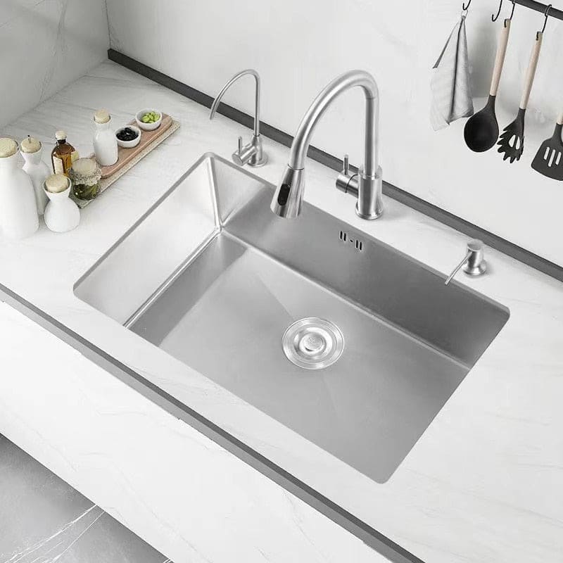 304 Stainless Steel Kitchen Sink Multiple Size Single Bowl Undermount ...