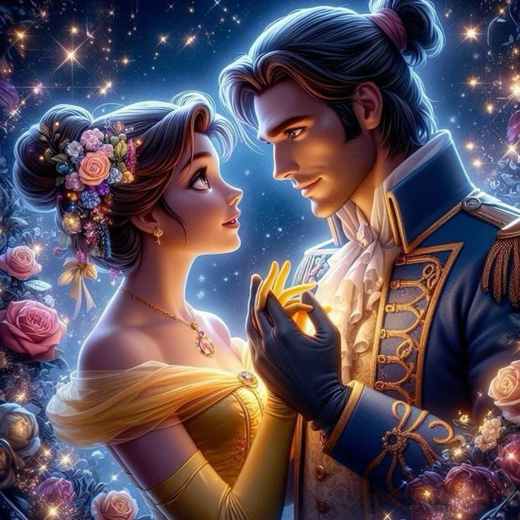 Princess and Prince (velvet cloth) Fairy Dust Drills full round/square ...