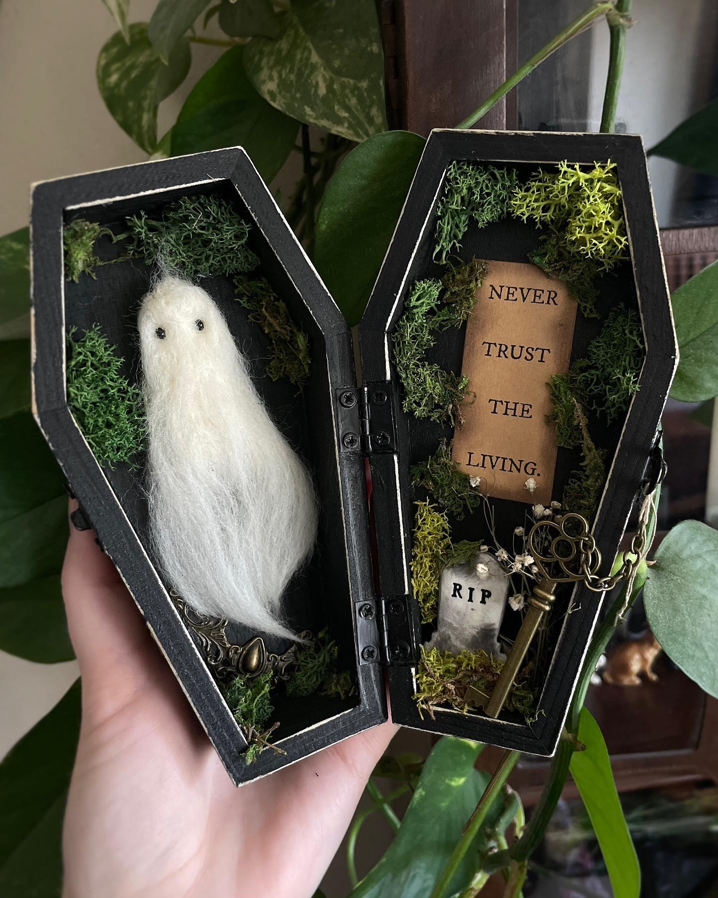 Handmade Ghost Coffins & Batty Coffins & Skeleton Coffin