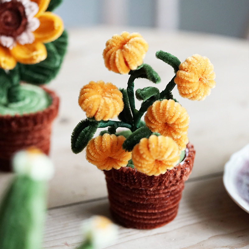 DIY Pipe Cleaners Kit - Orange Tree Potted