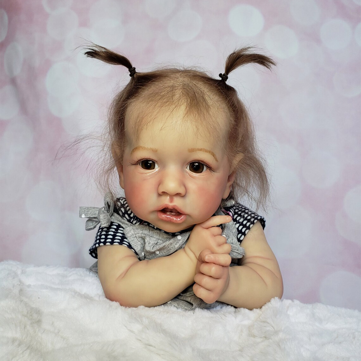 [Heartbeat & Sound] 20" Reborn Awake Baby Girl Qunoi Real Lifelike ...