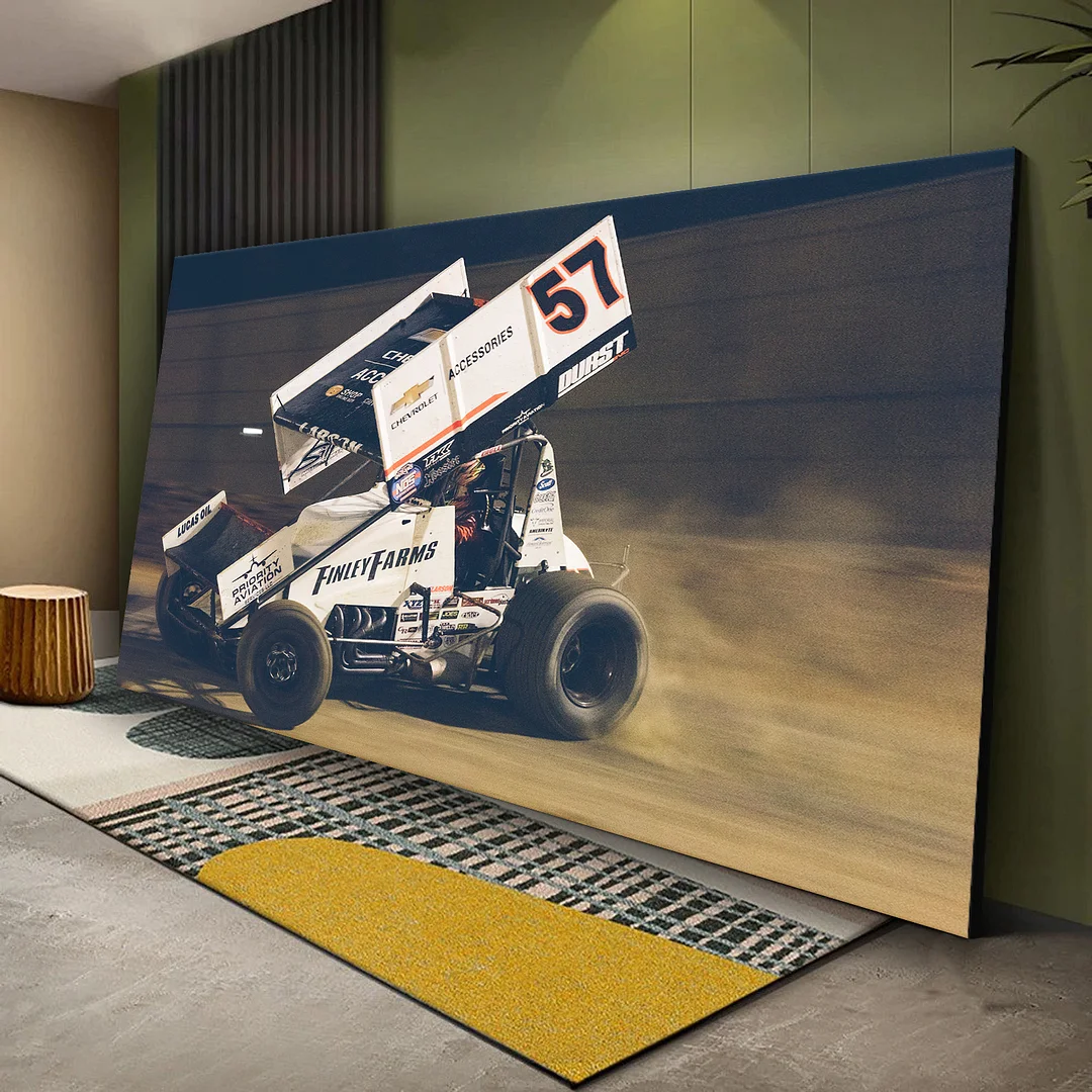 Kyle Larson Sprint Car Canvas Wall Art